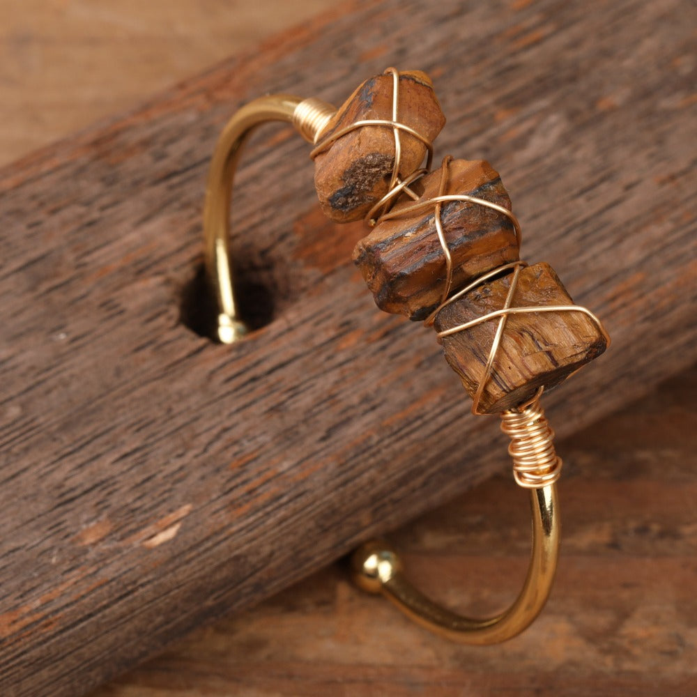 Raw Crystal Bangle- Powerful Healing Crystal Energy // Fiong Mma