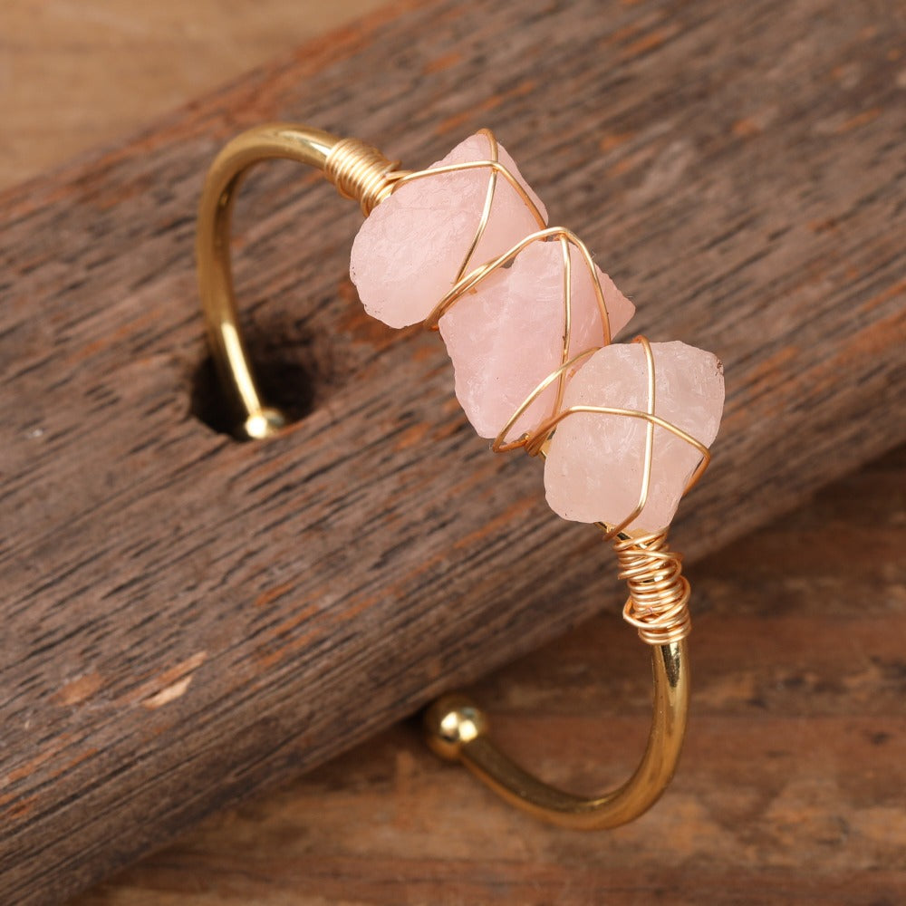 Raw Crystal Bangle- Powerful Healing Crystal Energy // Fiong Mma