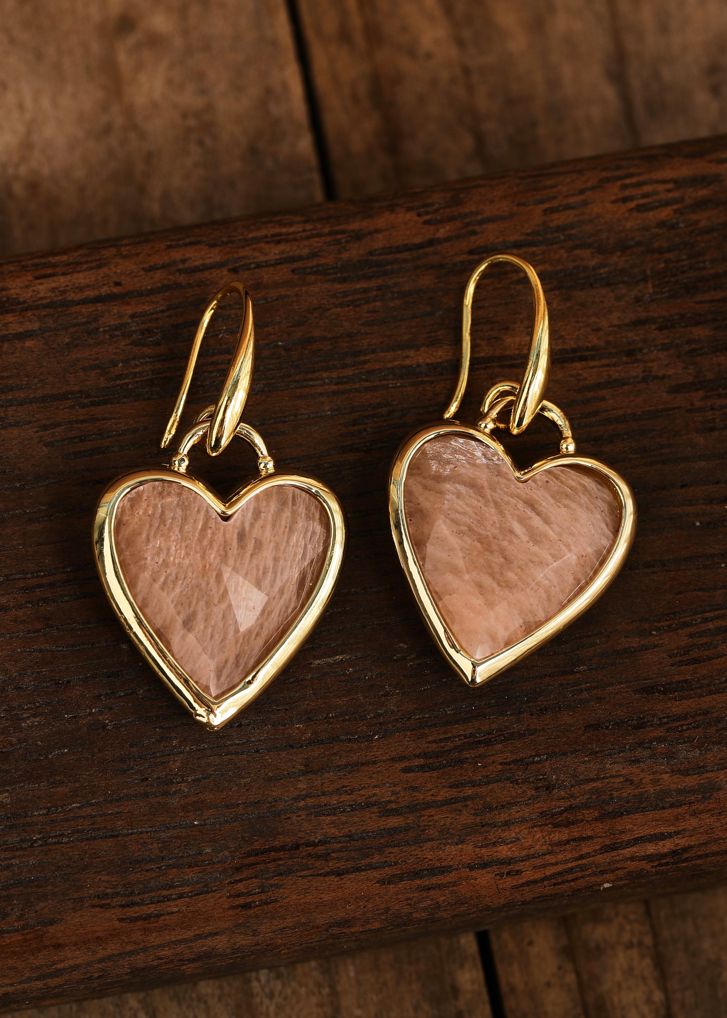 Dainty Crystal Heart Earrings- Powerful Crystal Energy // Fiong Mma